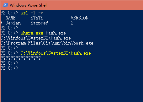 start bash.exe error , print '????????????????' · Issue #8147 · microsoft/WSL · GitHub