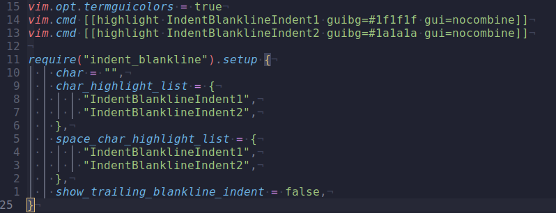 Custom background highlight doesn't work · Issue #408 · lukas-reineke/indent-blankline.nvim · GitHub