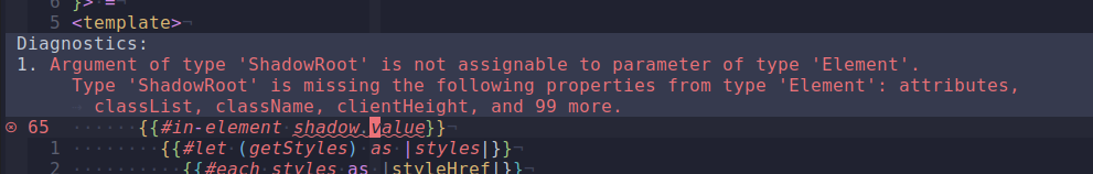 In Element Should Support `shadowroot Element` Rather Than Just