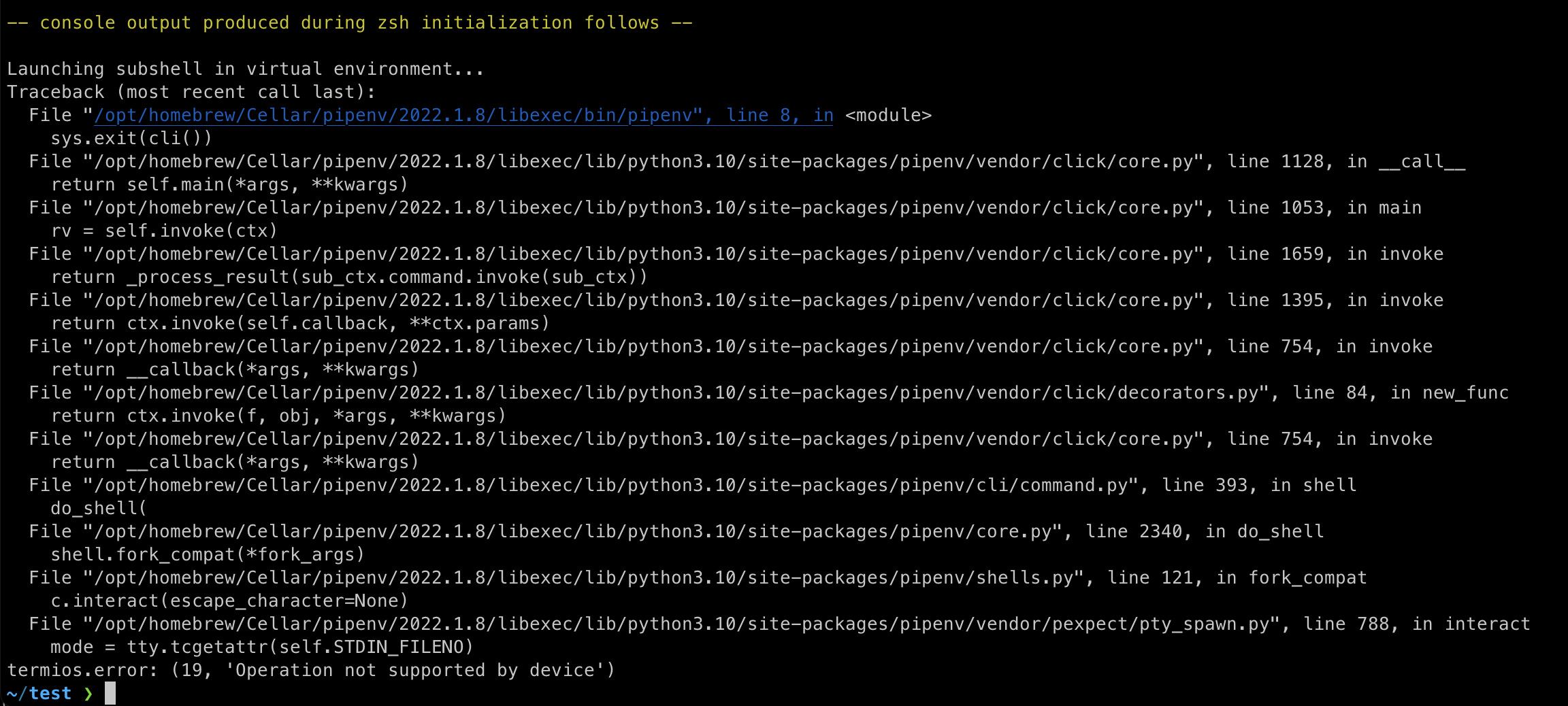 Pipenv Plugin Error When Using Directory Containing Pipfile Issue