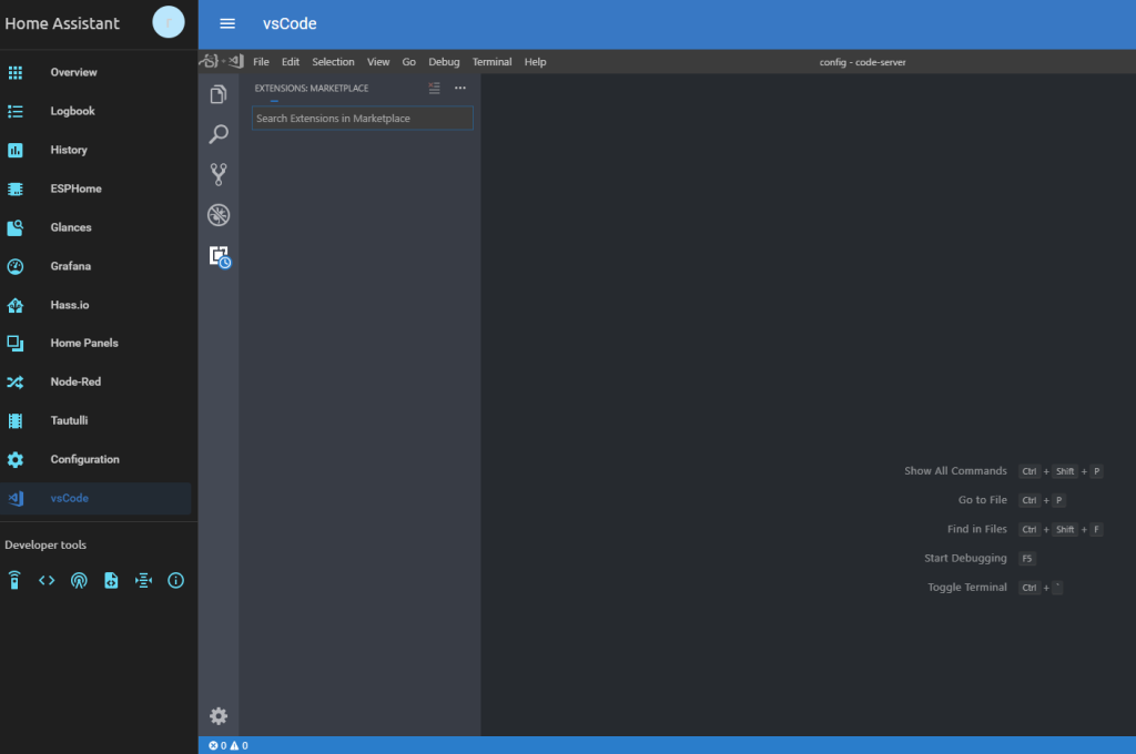 Unable to connect to the Extensions Marketplace · Issue #11 · hassio ...
