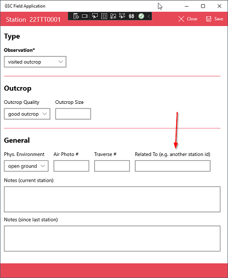 Station - Add free text to link to diff station · Issue #152 · NRCan/GSC-Field-Application · GitHub