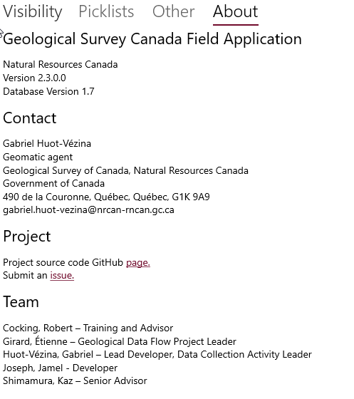 Link to github in about page · Issue #229 · NRCan/GSC-Field-Application · GitHub