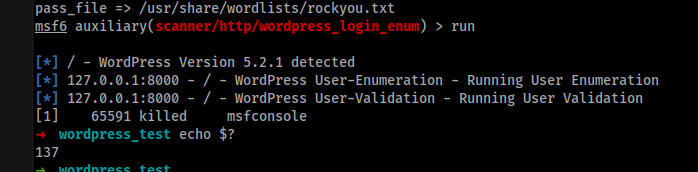 msfconsole crashing when enumerating wp login · Issue #14471 · rapid7/metasploit-framework · GitHub