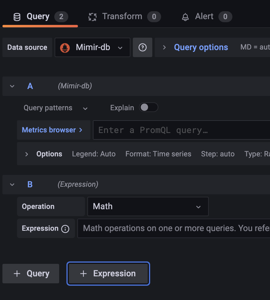 Expressions Show Datasource Dropdown When Panel Has Mixed Datasource · Issue 64890 · Grafana 