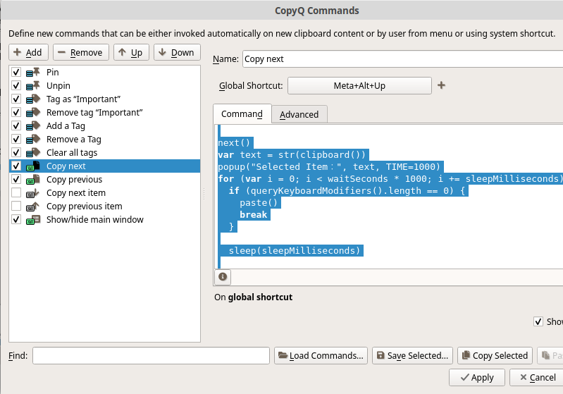 [feature] paste selected item on releasing keyboard shortcuts. · Issue #1094 · hluk/CopyQ · GitHub