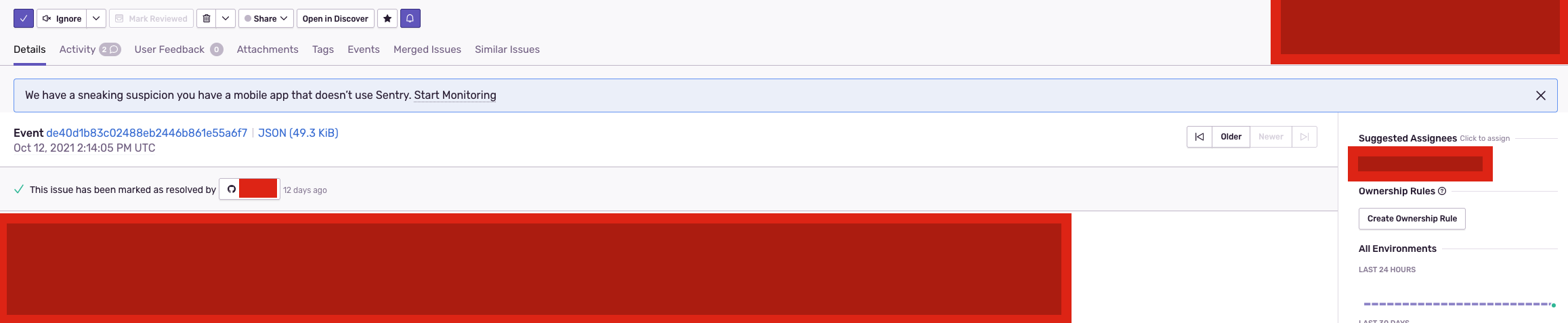 Sentry issue maked as "resolved" keeps happening but remains "resolved ...
