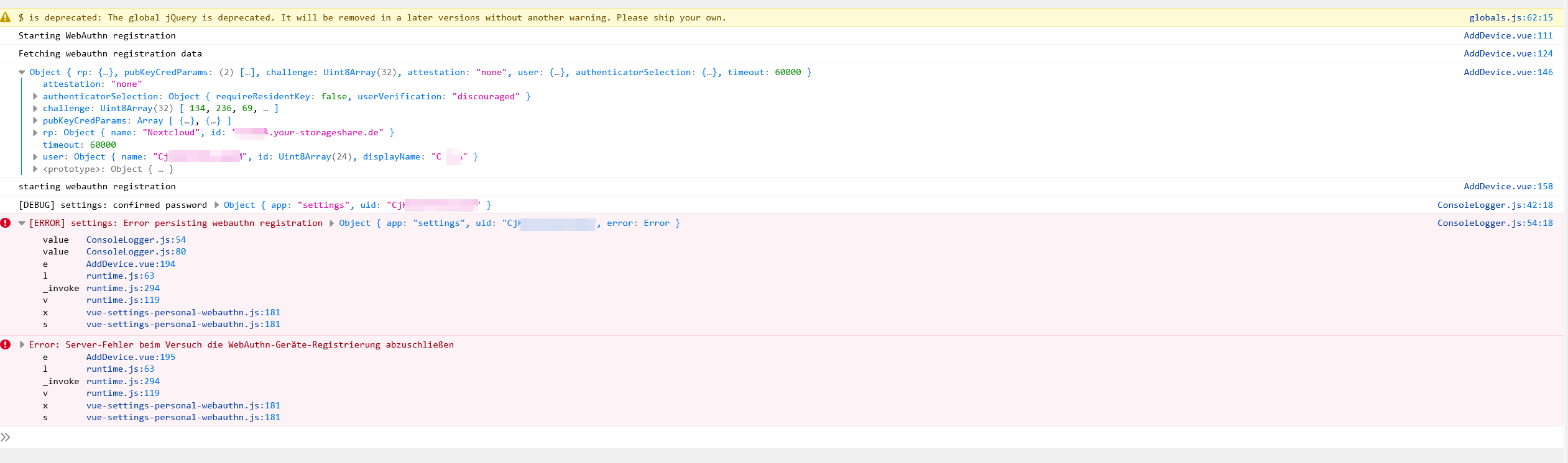 [BUG] Cannot add Webauthn Devices · Issue #55 · nextcloud/twofactor ...