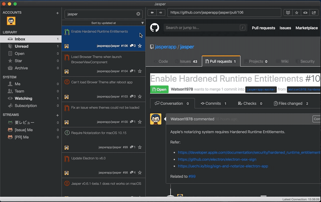 Can't apply the browser theme with history back · Issue #107 · jasperapp/jasper · GitHub