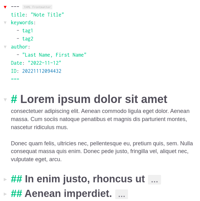 YAML frontmatter folding · Issue #3889 · Zettlr/Zettlr · GitHub