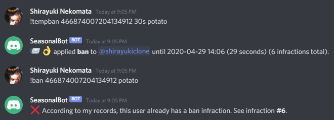 Cannot permanently ban someone who is being tempbanned. · Issue #917 · python-discord/bot · GitHub
