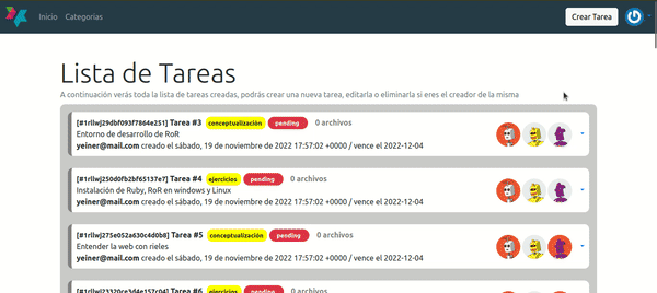 GitHub - yeinercq/organizador: This is a small Ruby on Rails project, made to scheduled tasks ...