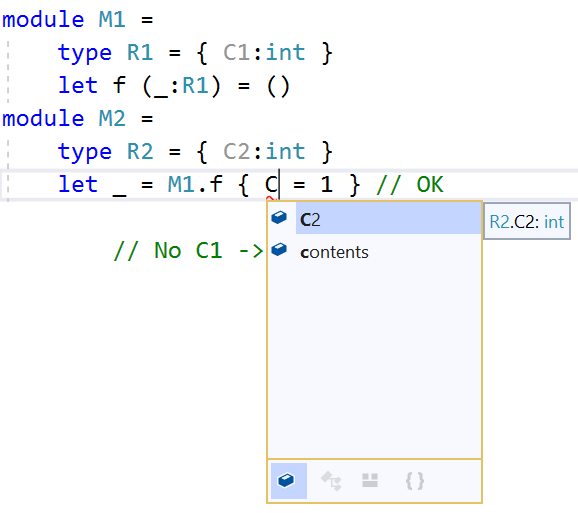 Intellisense For Record Fields Not Directly Visible But Can Be Inferref From Parameter · Issue