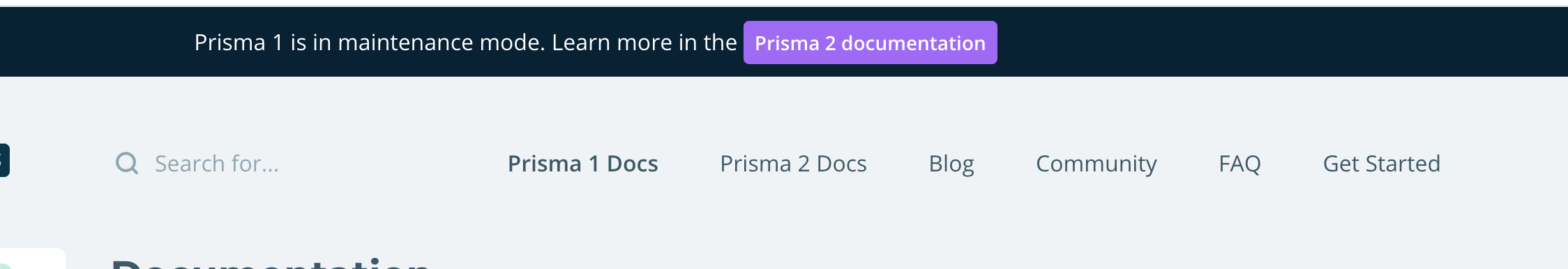 Update Prisma 1 docs to link to Prisma 2 docs · Issue #1948 · prisma/prisma · GitHub