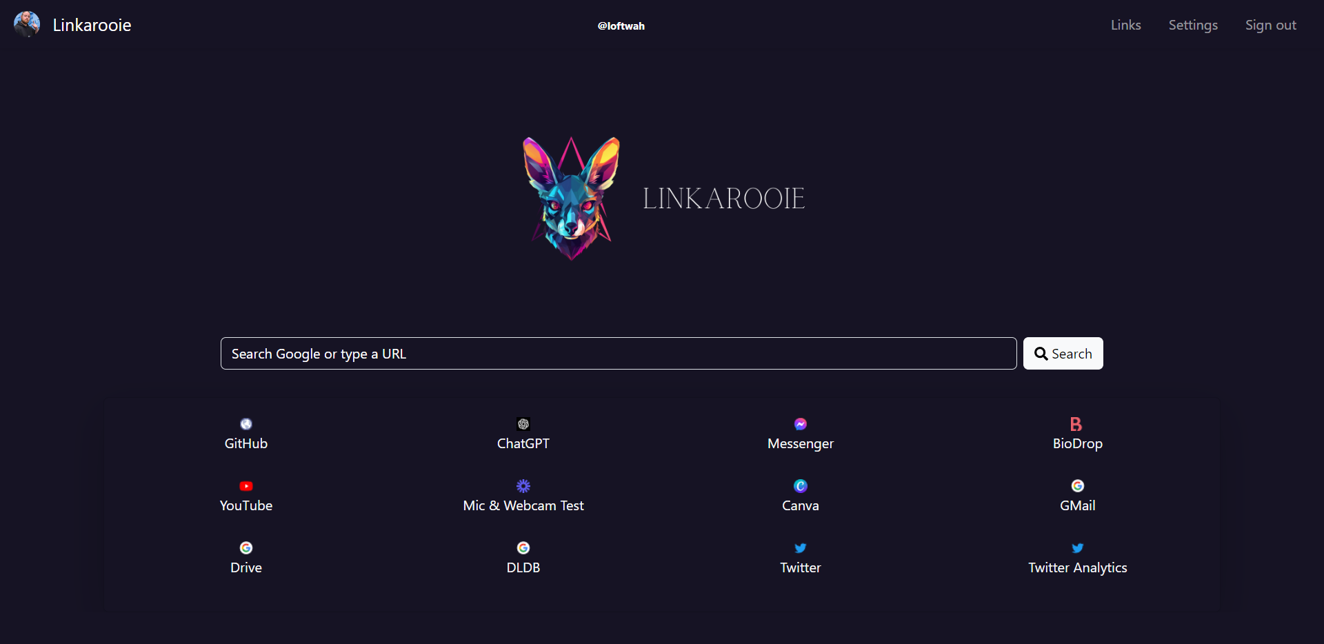 GitHub - loftwah/linkarooie: Linkarooie: Hop Your Way Through the Web