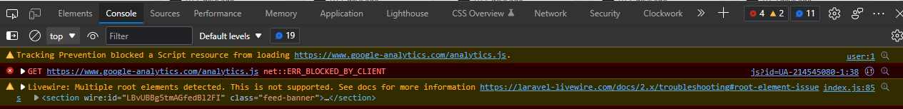 My component has only one root element but it still showing the warning in console of multiple ...