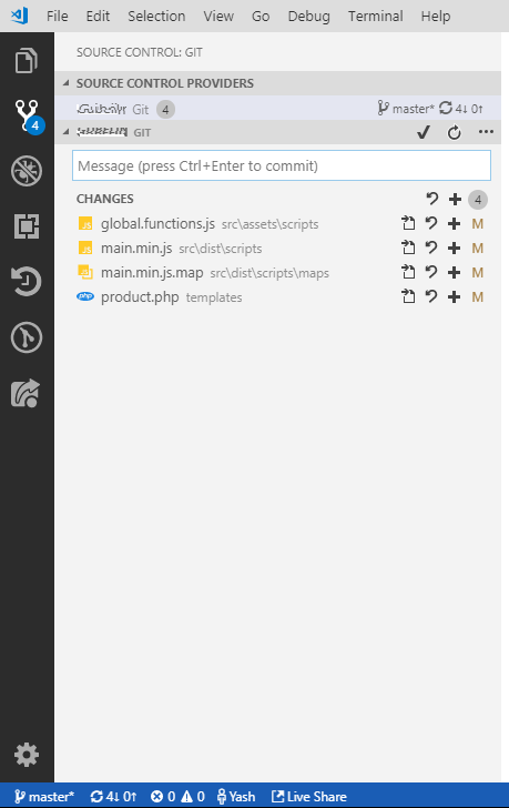 Feature Request - A rich layout and options for SCM penel similar to Github Desktop. · Issue ...