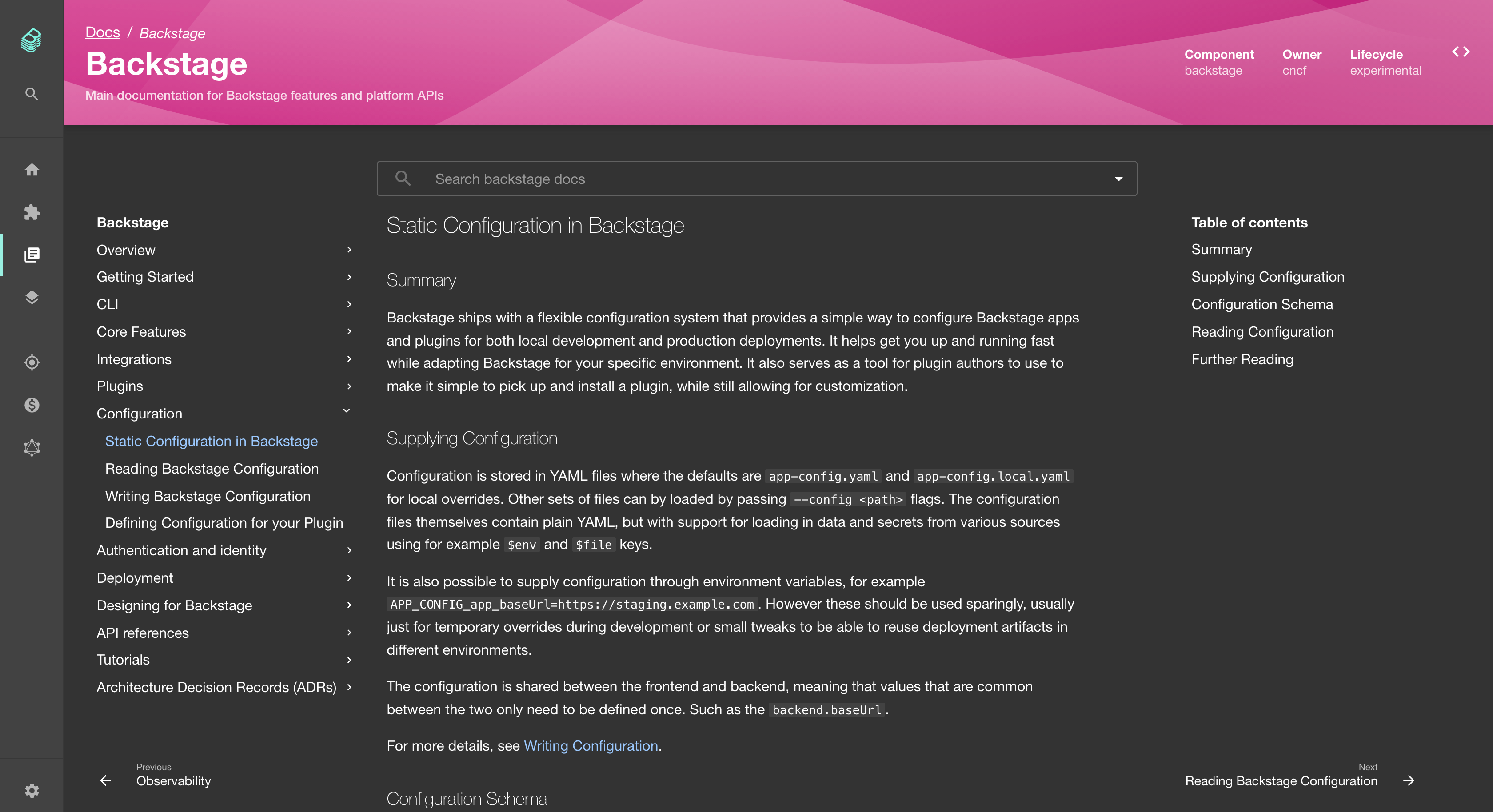 The footer navigation in tech docs is not responsive on the pinned state of the sidebar · Issue ...