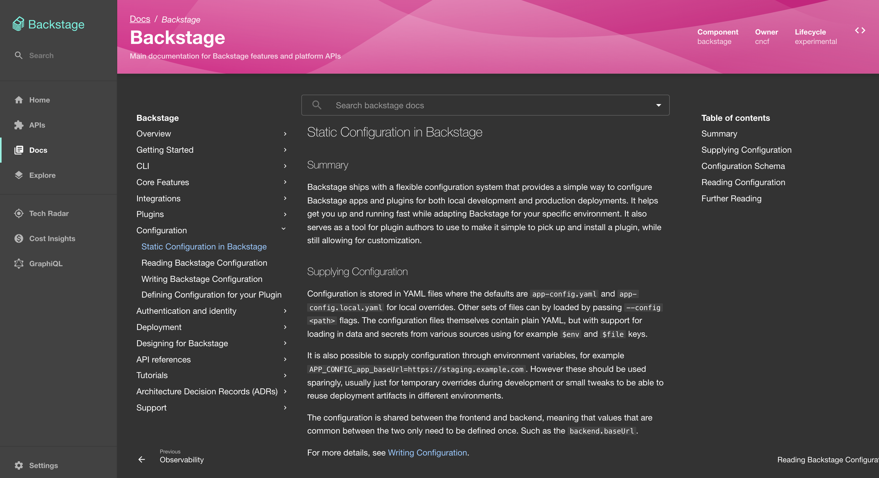 The footer navigation in tech docs is not responsive on the pinned state of the sidebar · Issue ...