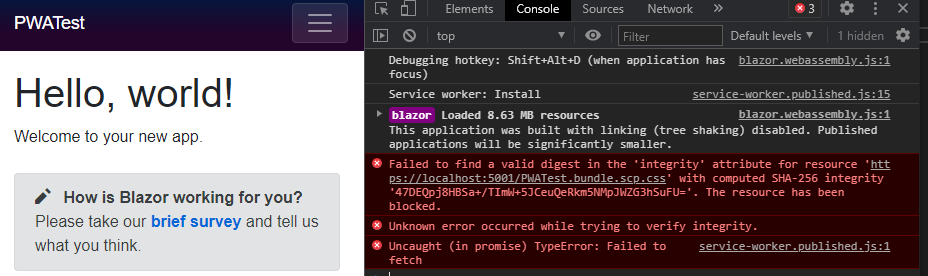 Blazor 5 0 3 Service Worker Published Js Broken · Issue 30543 · Dotnet Aspnetcore · Github