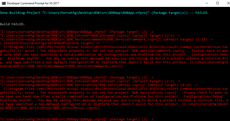 New csproj format does not support default configuration preventing building of sfproj · Issue ...