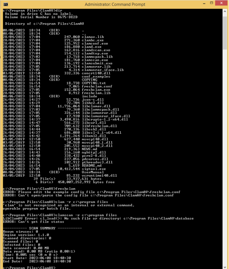 Issues Running Clamav With Clamav 110winx64msi Version · Issue 947 · Cisco Talosclamav 