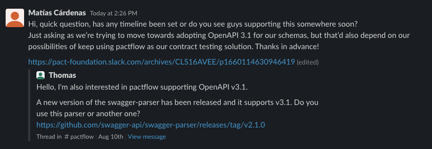 BDCT - OAS 3.1 Specification support · Issue #81 · pactflow/roadmap · GitHub