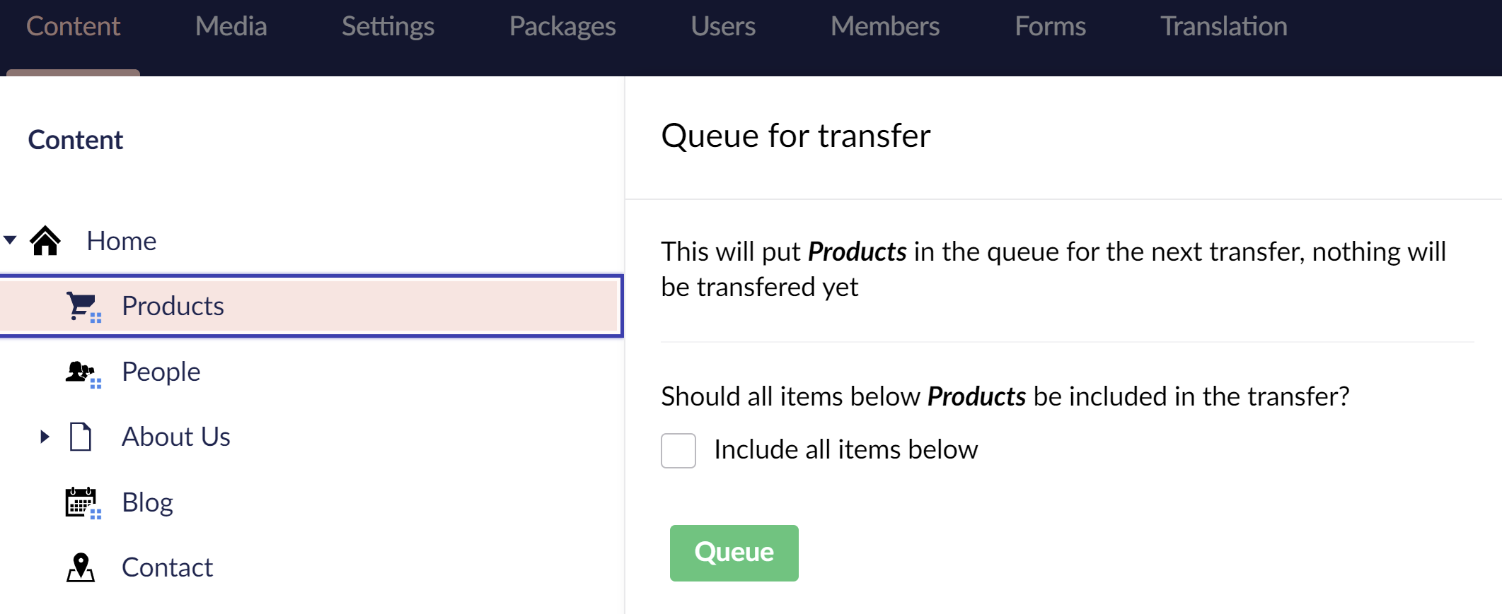 Nodes with ListViews should be able to queue child nodes for transfer · Issue #9 · umbraco ...