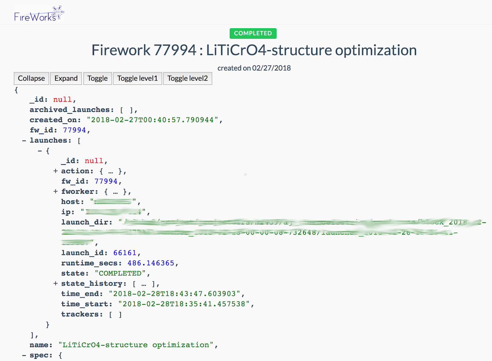 Make webgui able to query subkeys of launches · Issue #267 · materialsproject/fireworks · GitHub