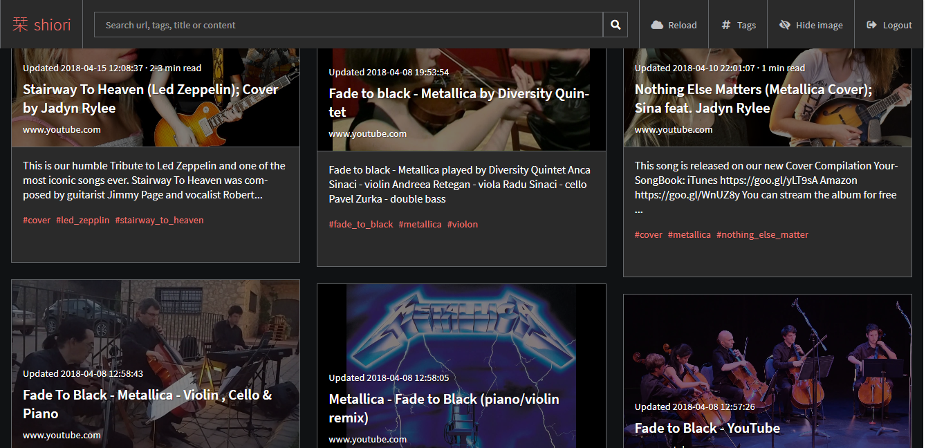 Dark theme · Issue #73 · go-shiori/shiori · GitHub