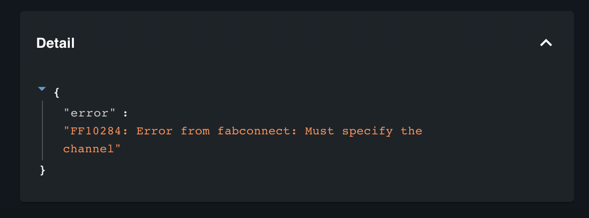 Details for Fabric operations always display an error · Issue #1206 · hyperledger/firefly · GitHub