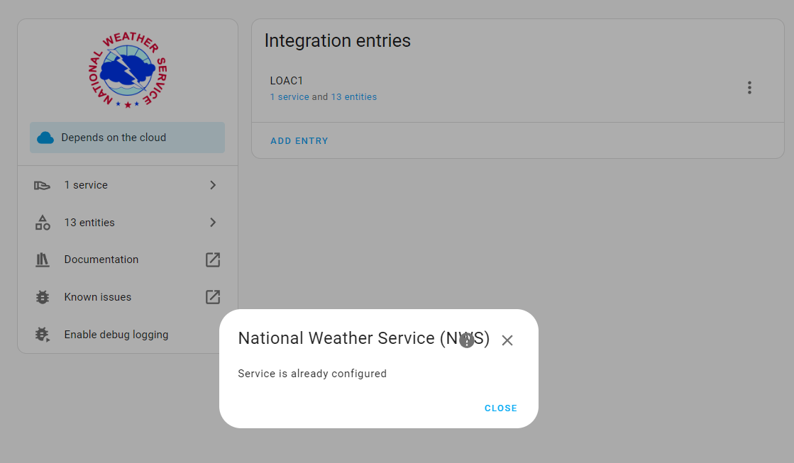 NWS Integration only allows one sensor · Issue #98270 · home-assistant ...