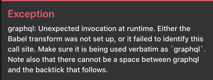 error implementing relay modern: graphql: Unexpected invocation at runtime. · Issue #11154 ...