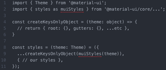 Add types for exported component styles · Issue #20655 · mui/material ...