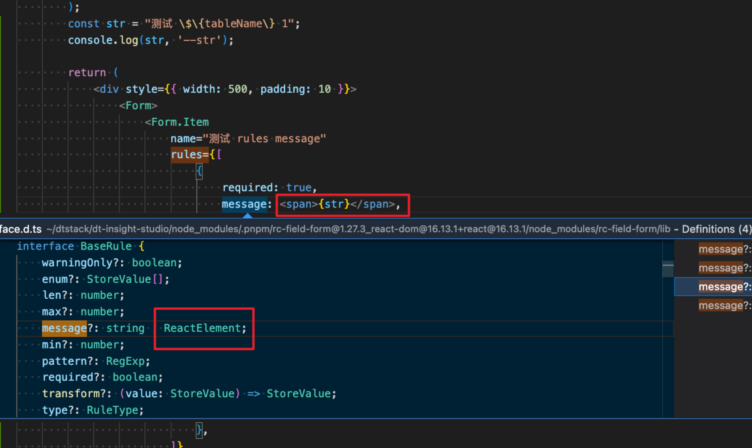 Form Item Rules 里面的 message 不能使用 ${xxx} 这种形式，用了不会被 replace · Issue #30016 · ant-design/ant ...