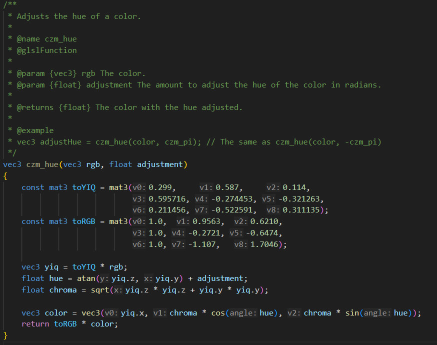 Adjust the hue of the image, why choose YIQ · Issue #11639 · CesiumGS/cesium · GitHub