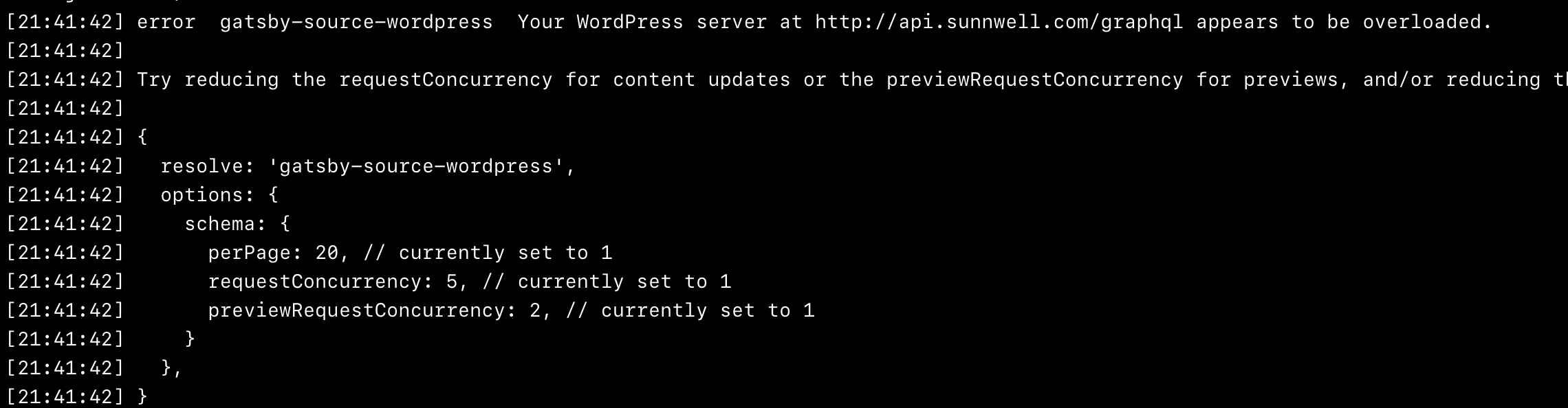 [gatsby Source Wordpress] Your Wordpress Server Appears To Be Overloaded · Issue 30902