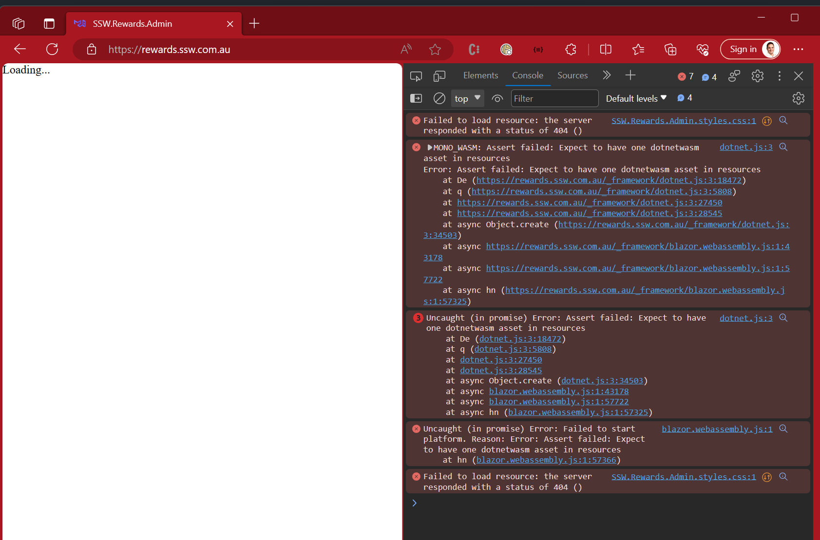 :bug: Builds failing with .NET 8 · Issue #37 · SSWConsulting/SSW.Rewards.Admin · GitHub