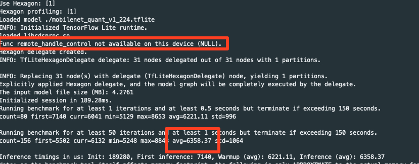 tflite with hexagon delegate get poor performance while running mobilenet_quant_v1_224.tflite on ...
