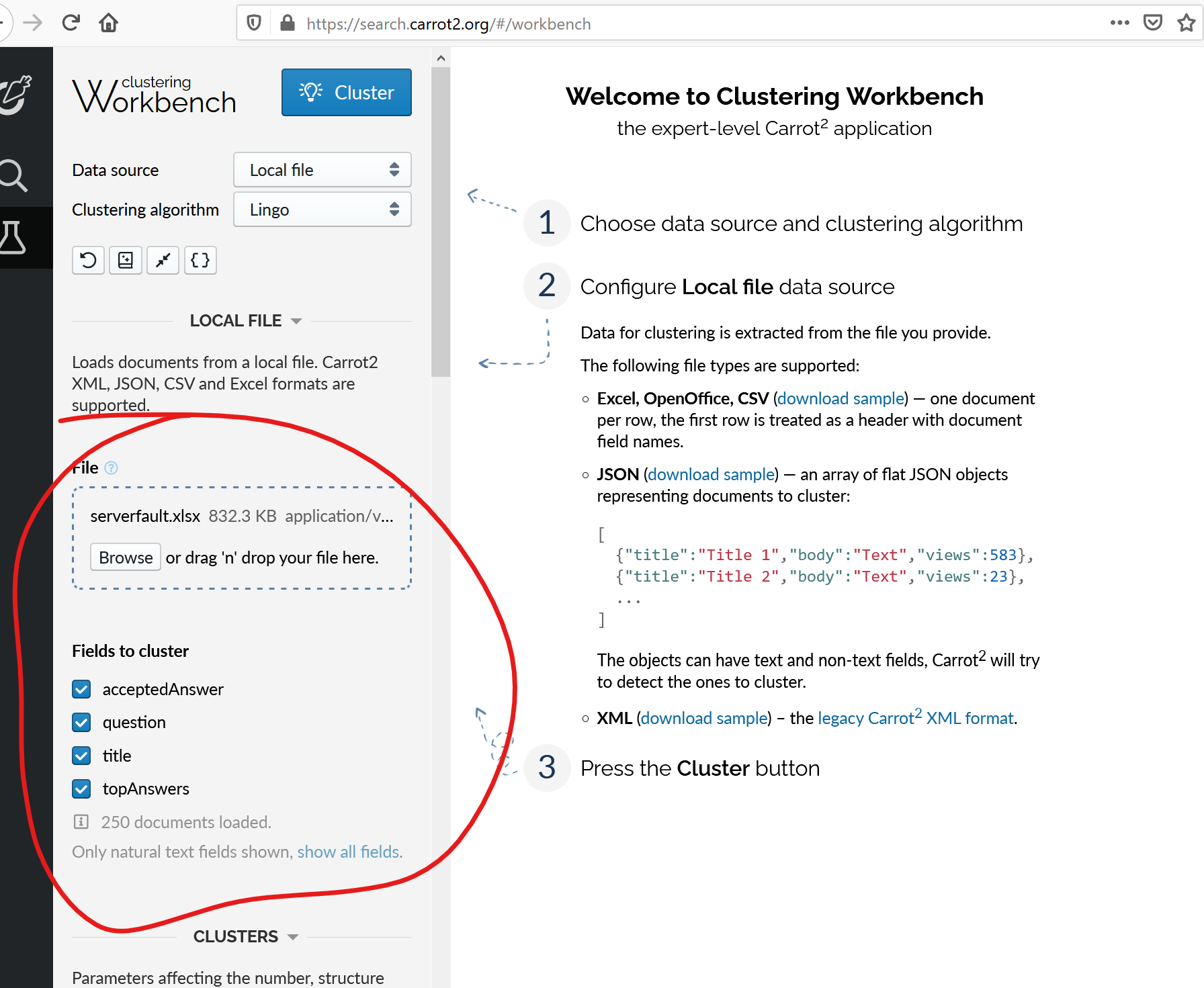 loading CSV and Excel does not work · Issue #95 · carrot2/carrot2 · GitHub