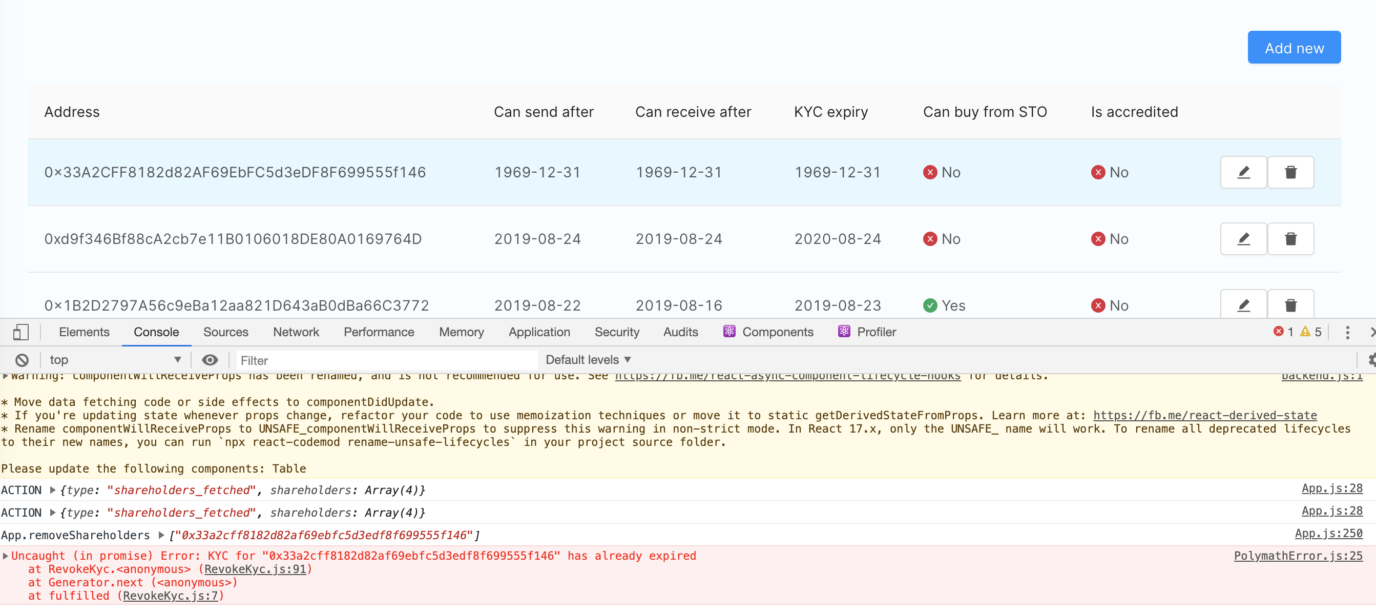 [feature] ST.shareholders: allow deleting a shareholder · Issue #67 · PolymathNetwork/polymath ...