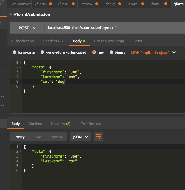 have Dryrun = 1 query parm still return data object · Issue #454 ...