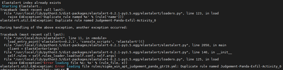 Error Elastalert new installation · Issue #442 · Cyb3rWard0g/HELK · GitHub