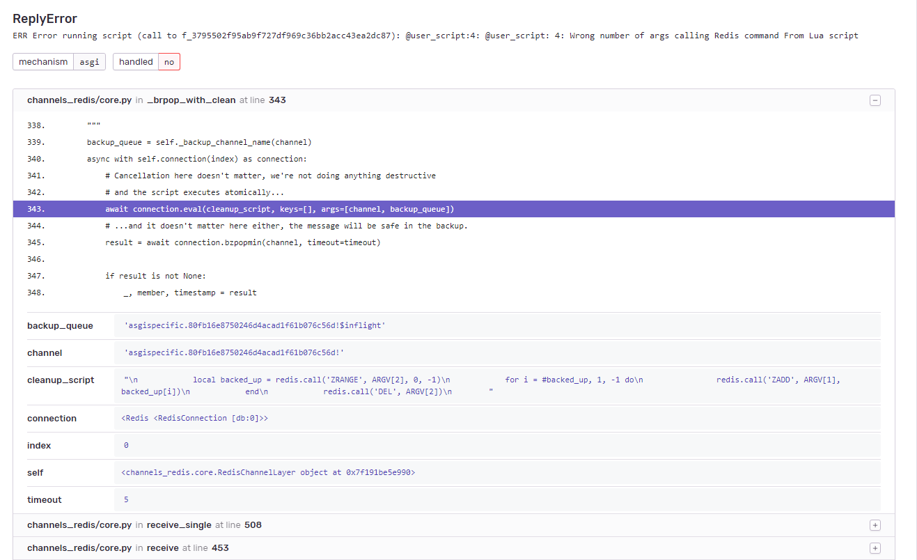 Replyerror Generic Asgi Request Err Error Running Script User Script