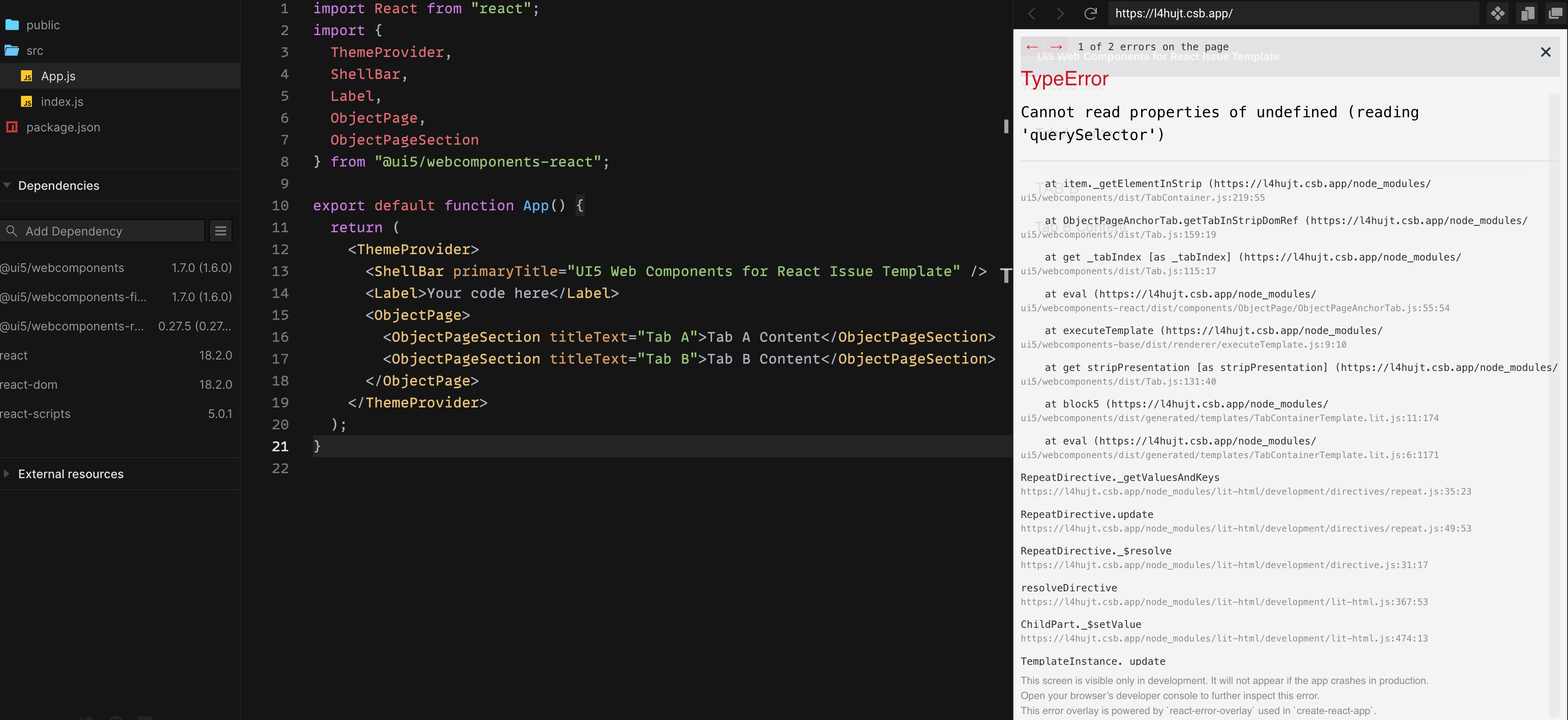 Objectpage Objectpagesection Object Page Is Broken · Issue 3464 · Sap Ui5 Webcomponents React
