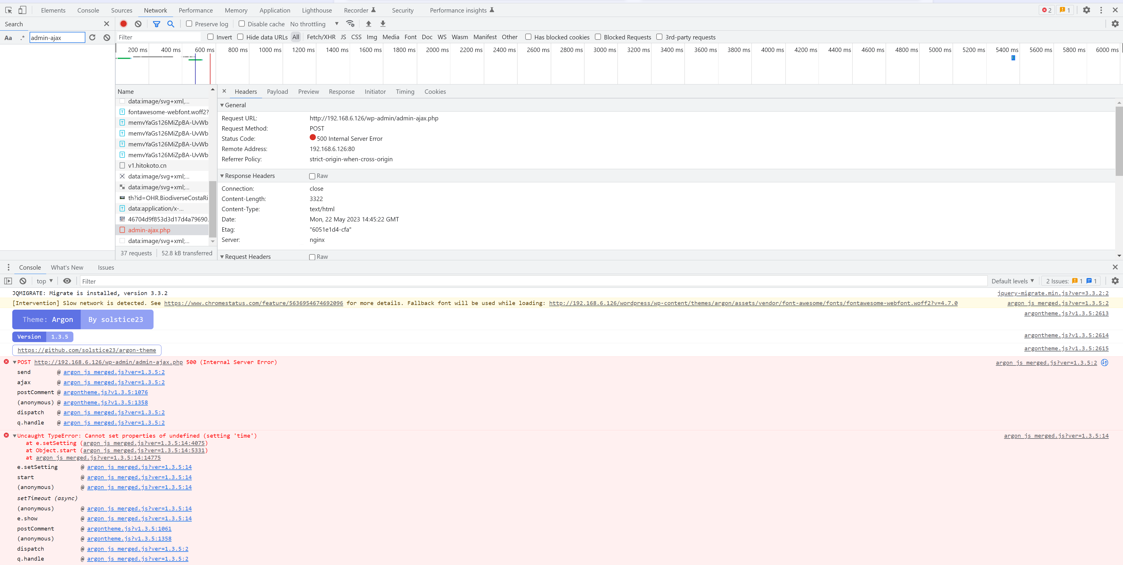 [Bug] 评论失败发送，未知原因 · Issue #611 · solstice23/argon-theme · GitHub