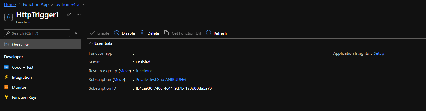 Cannot see function for Python v4 app in Portal after publishing it using VSCode · Issue #2081 ...