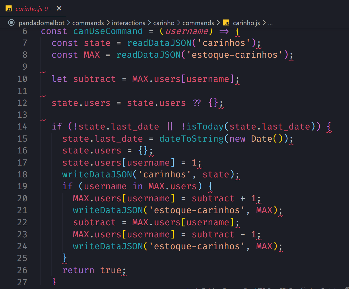 Manipulando arquivos JSON · Issue #182 · levxyca/pandadomalbot · GitHub