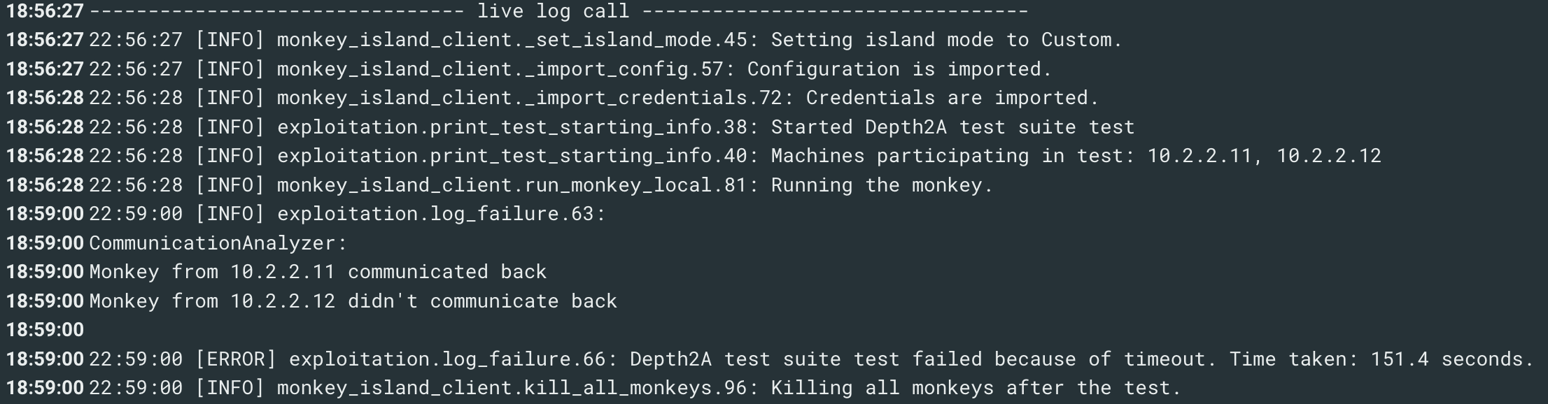 Depth 2A tests consistently fail · Issue #2235 · guardicore/monkey · GitHub