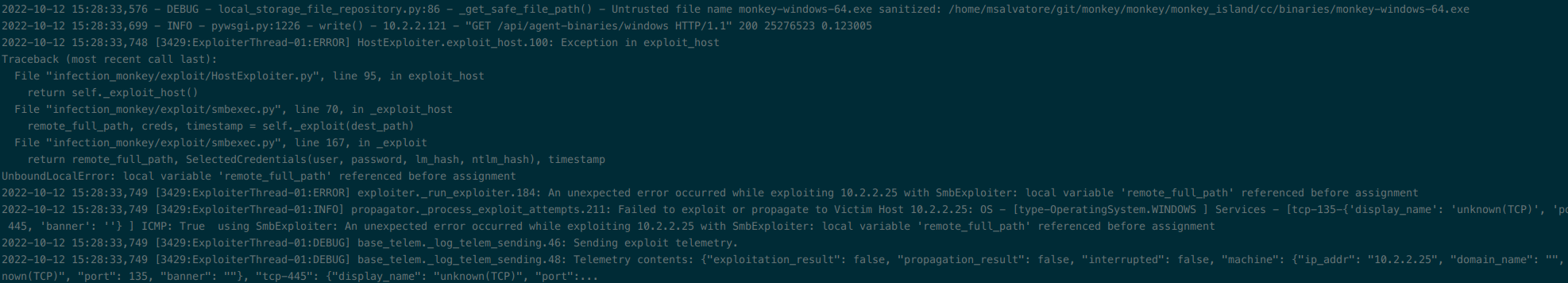 Smb Exploiter Fails During Zerologon Test · Issue 2426 · Guardicore 